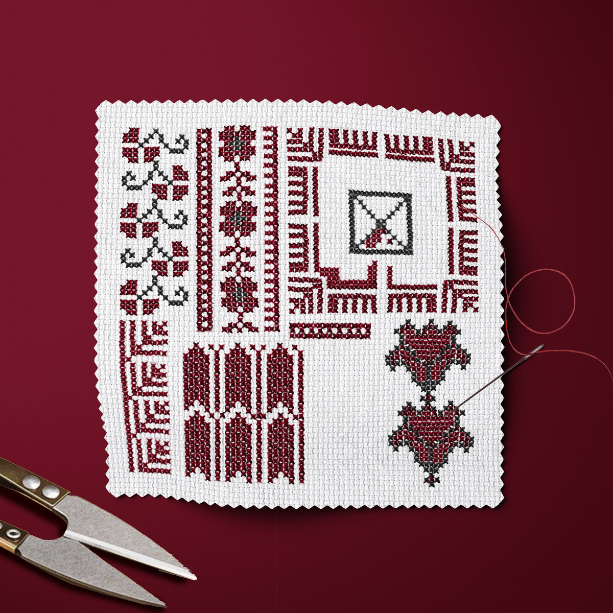 Intro to Tatreez: The Tatreez Sampler Kit – WATAN STUDIO