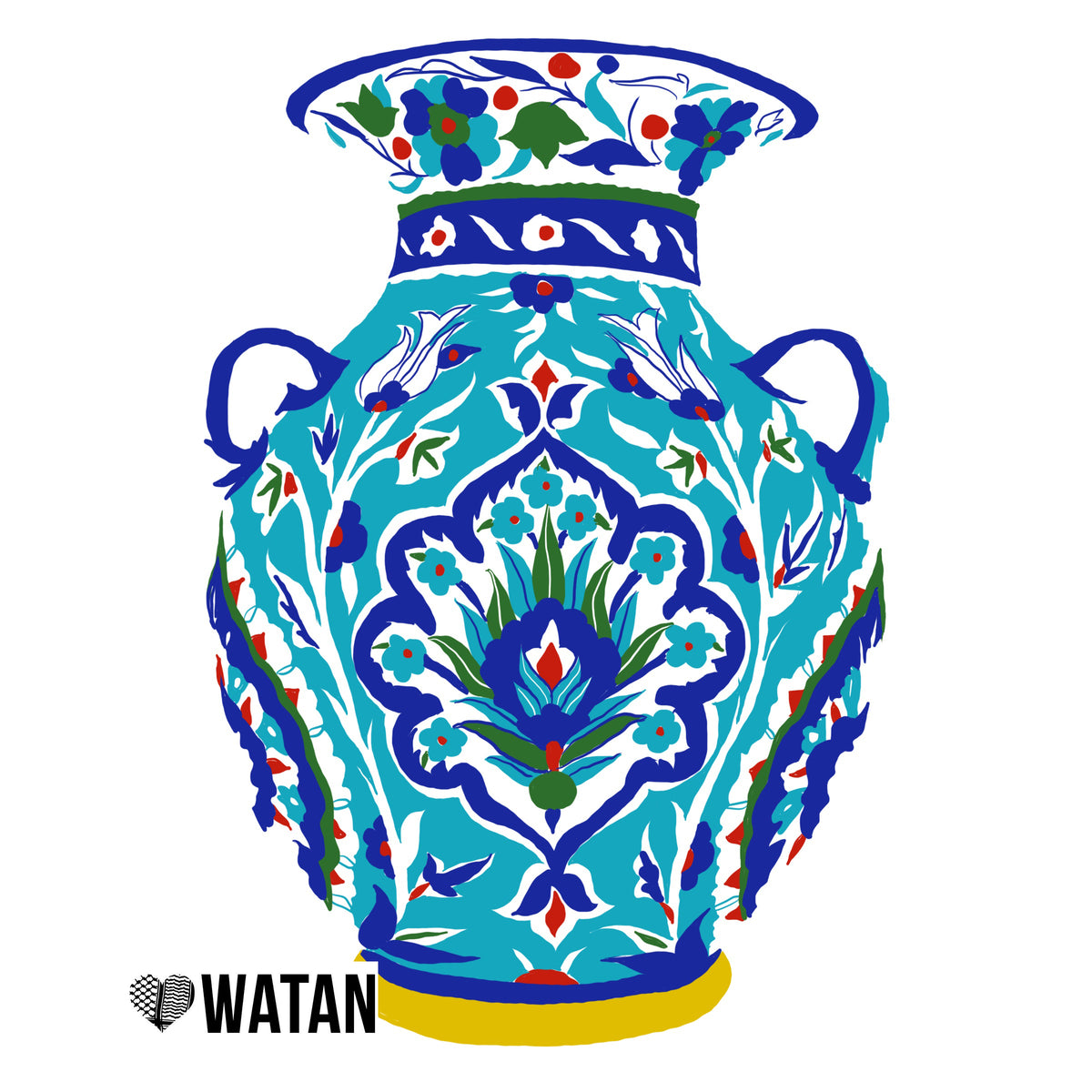Palestinian-Armenian Ceramic Vase Print – WATAN STUDIO